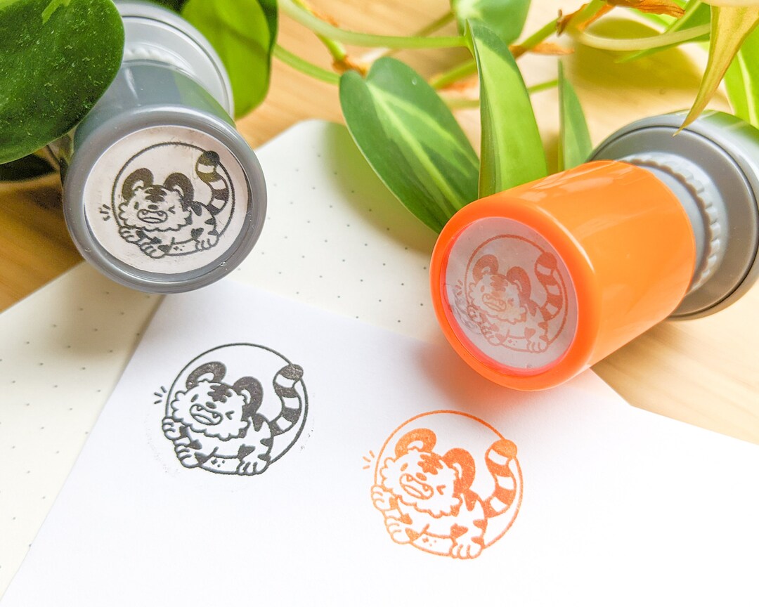 Tiger Self-inking Stamp - Etsy