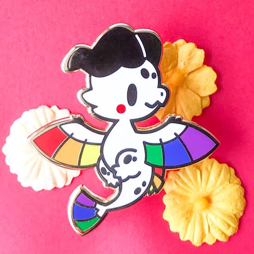 Nonbinary Pride Dragon Enamel Pin Etsy 0213