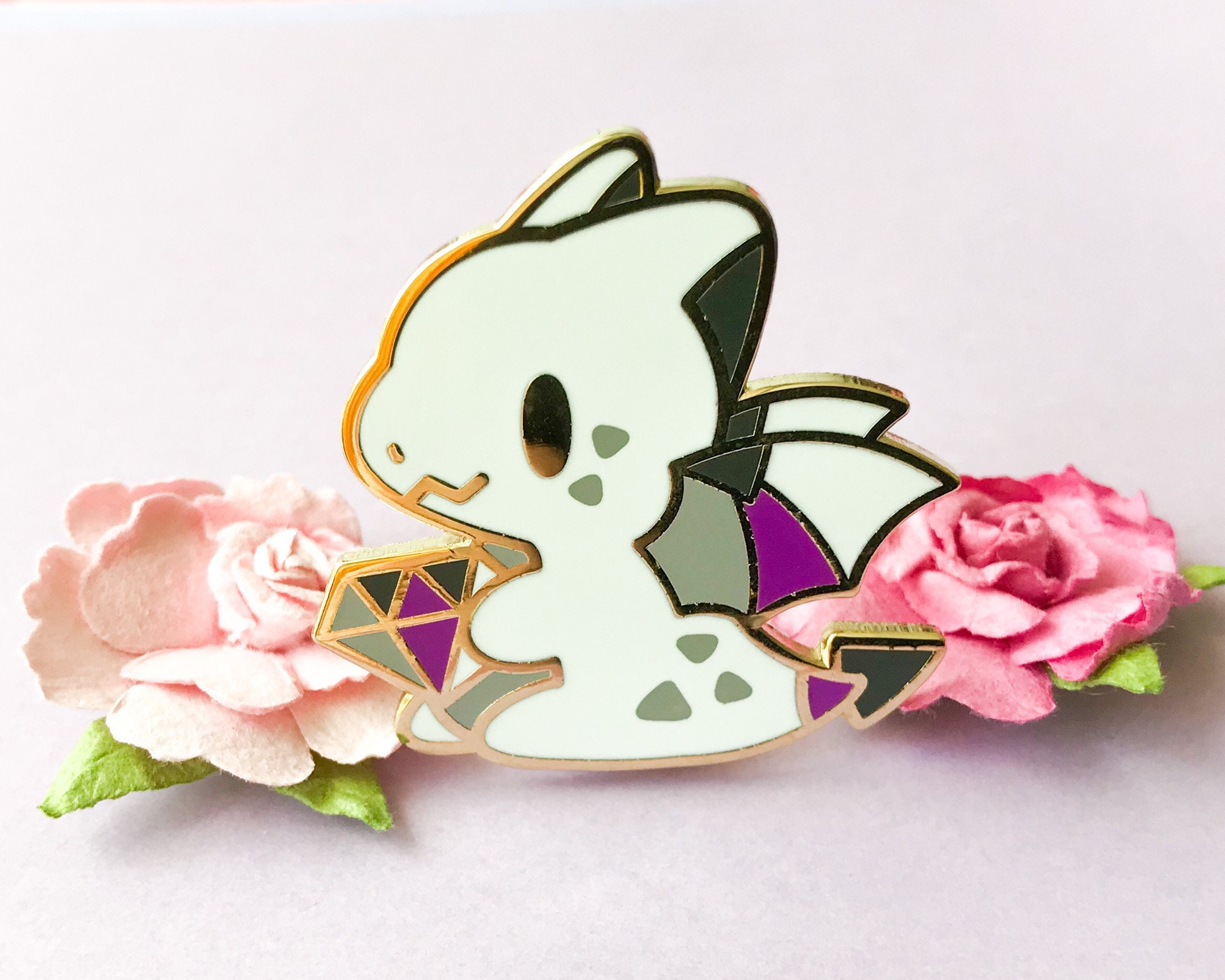 Demi Pride Dragon Enamel Pin - Etsy