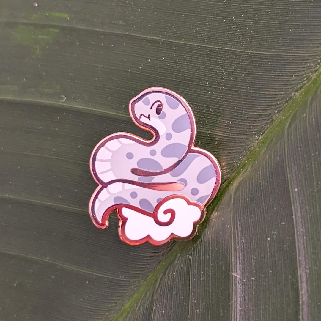 Western Hooknose Snake - Tiny Reptile Enamel Pins - Etsy