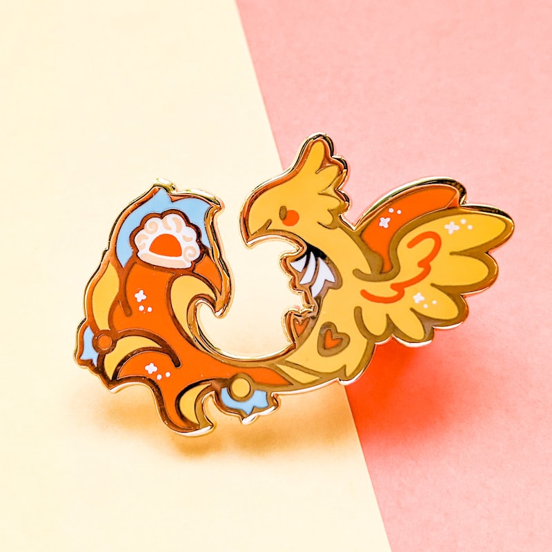 Phoenix Pin - Etsy