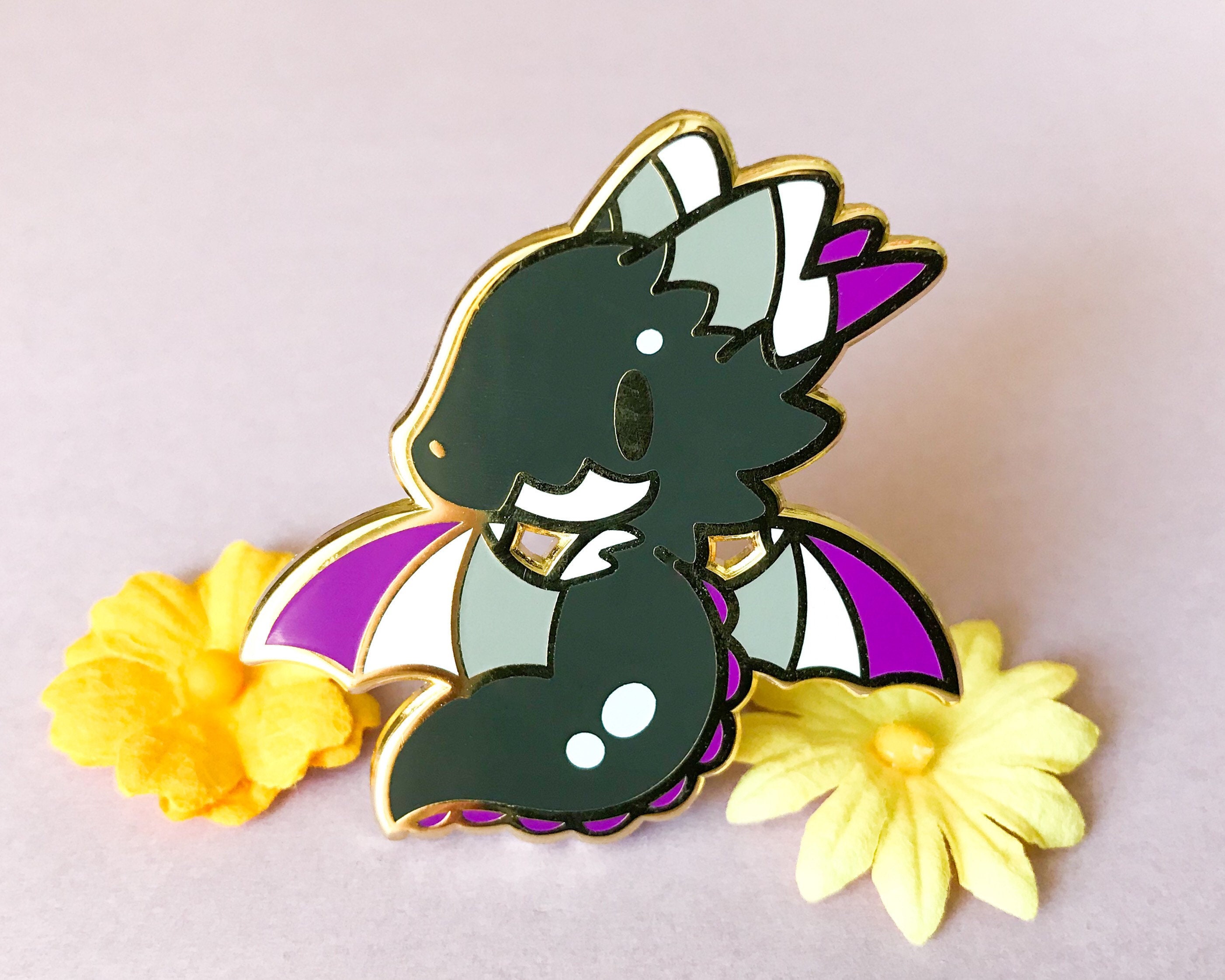 Ace Pride Dragon Enamel Pin - Etsy