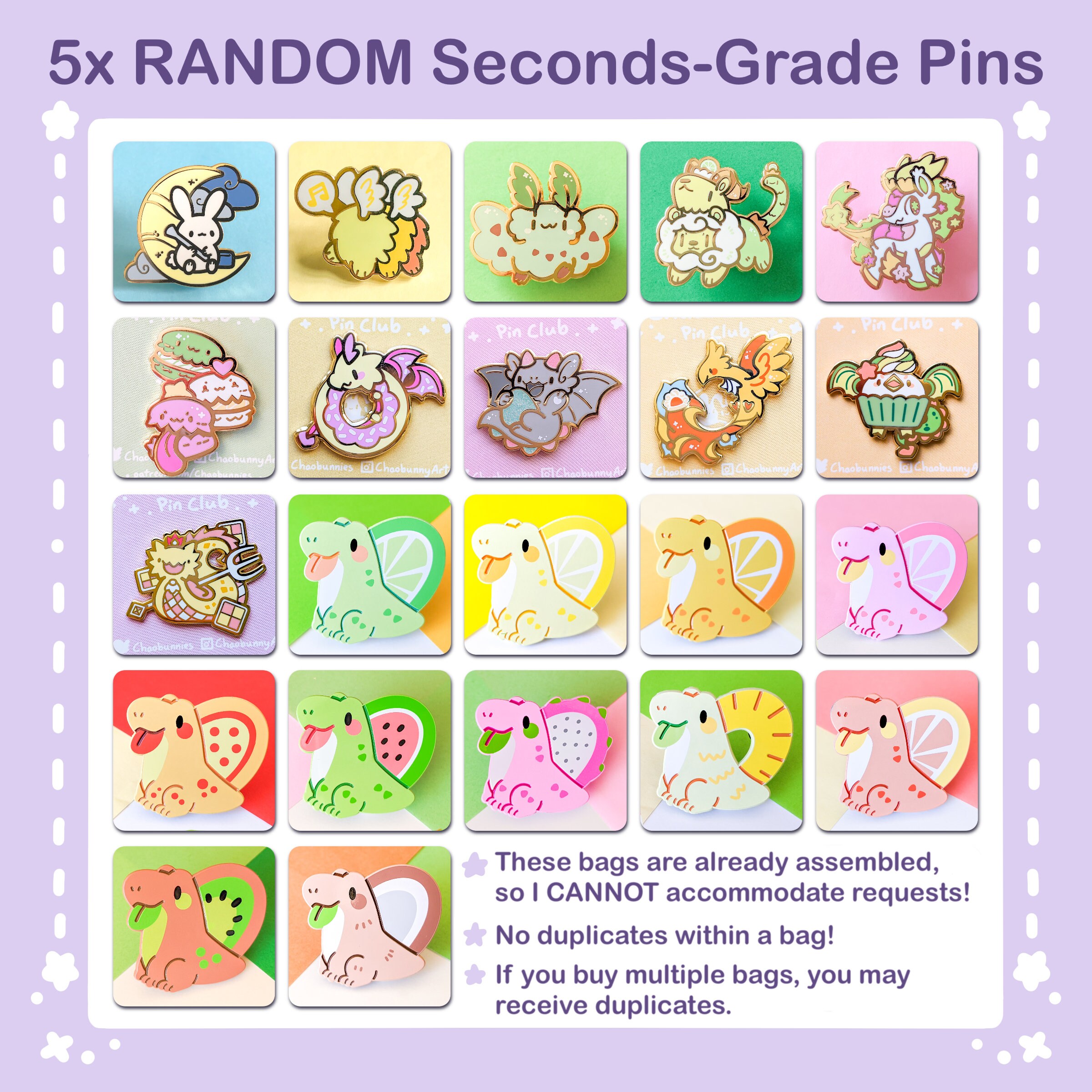 SECONDS Grade Pin Grab Bag - Etsy