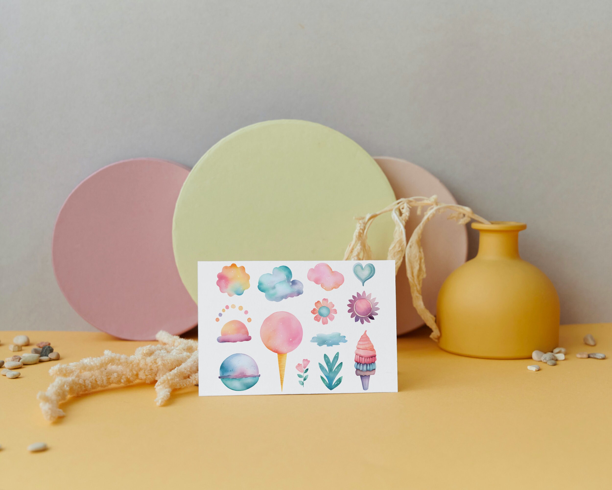 Watercolor Cute Kids Clipart Set - Separate + Grouped Transparent Pngs ...