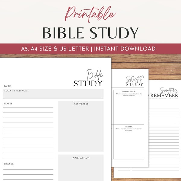 Bible Study Planner Printable - Etsy