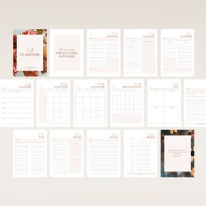 Editable Faith Personal Planner Template, Canva Printable Devotional ...