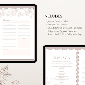 Digital Prayer Journal, Prayer Journal Templates, Digital Faith Planner ...