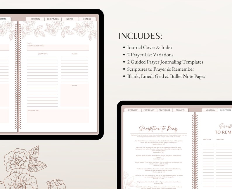 Digital Prayer Journal, Prayer Journal Templates, Digital Faith Planner ...