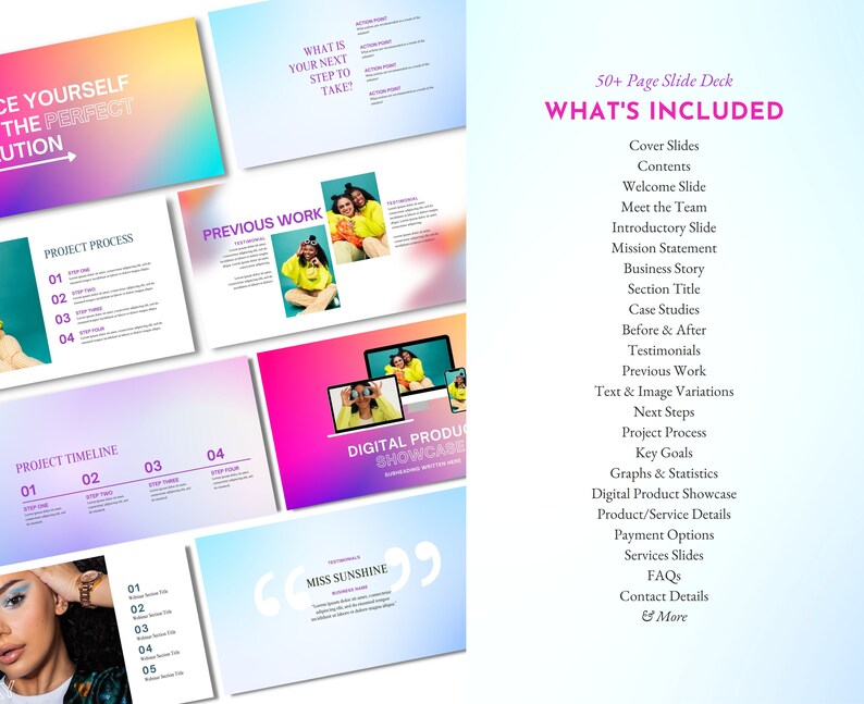 Webinar Slide Deck Canva Template, Bright, Bold Colorful Gradient ...