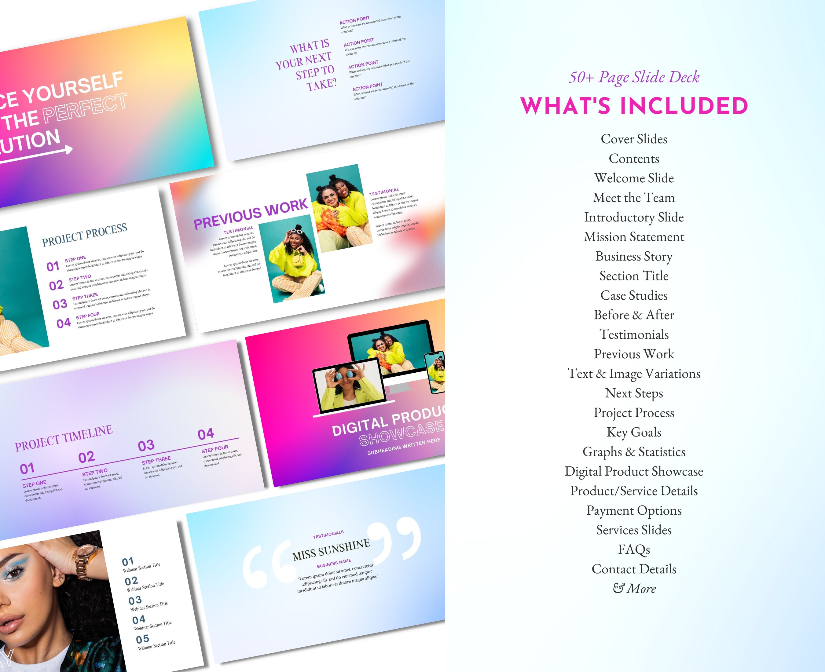 Webinar Slide Deck Canva Template, Bright, Bold Colorful Gradient ...