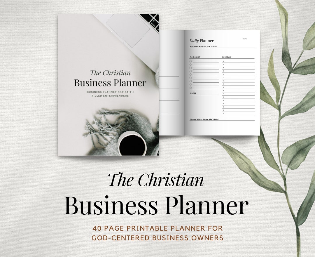 Christian Business Planner, Printable Daily, Weekly, Monthly Planning ...
