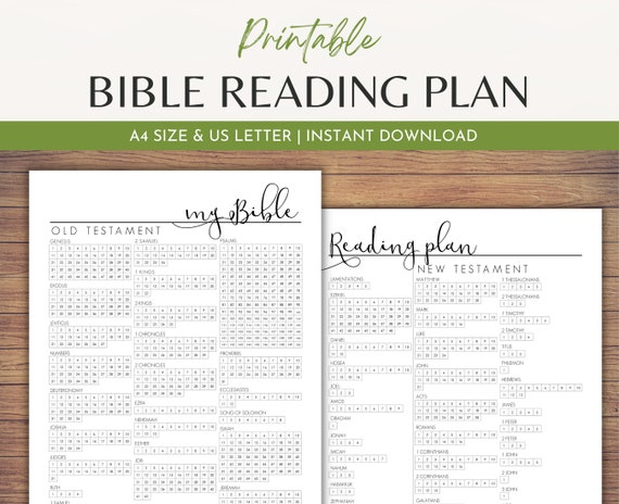 Bible Reading Tracker Printable Chapter by Chapter Checklist - Etsy