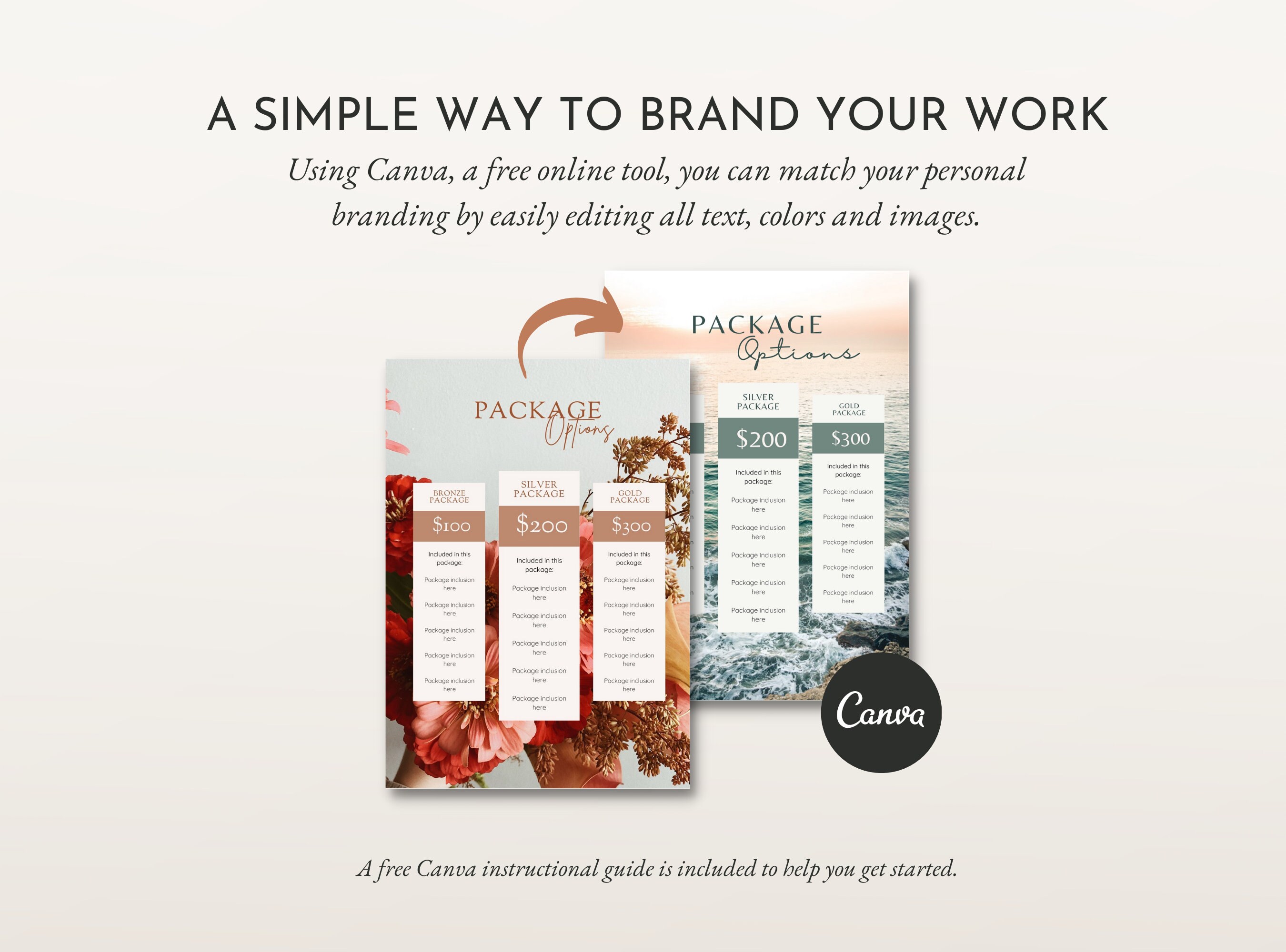 New Client Welcome Packet Template for Canva, 30 Page Editable Business ...