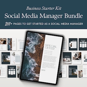 Social Media Manager Starter Kit Template Bundle, Client Onboarding ...
