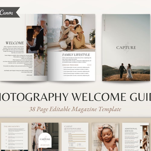 Wedding Photography Welcome Guide Template Client Guide - Etsy