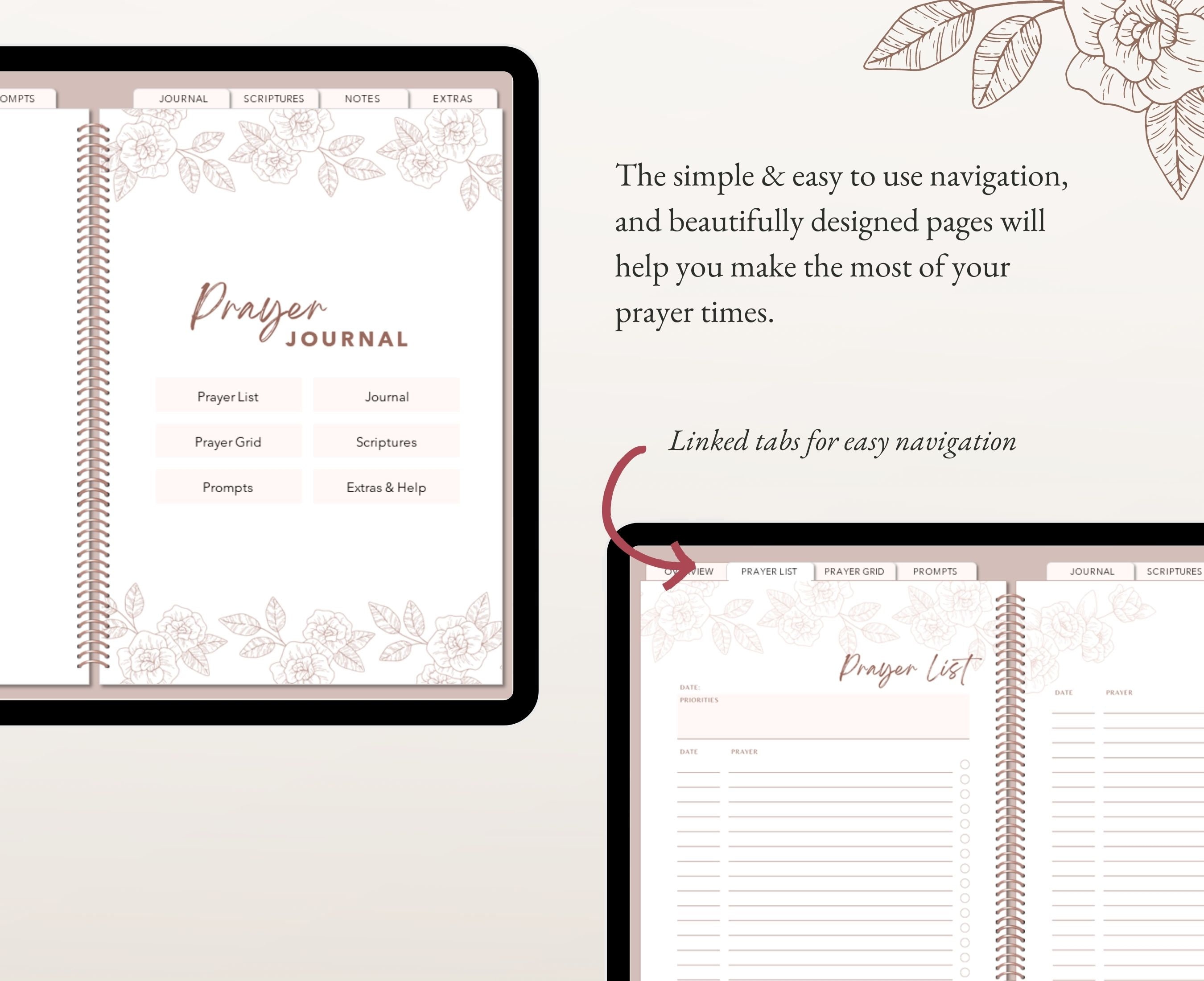 Digital Prayer Journal, Prayer Journal Templates, Digital Faith Planner ...