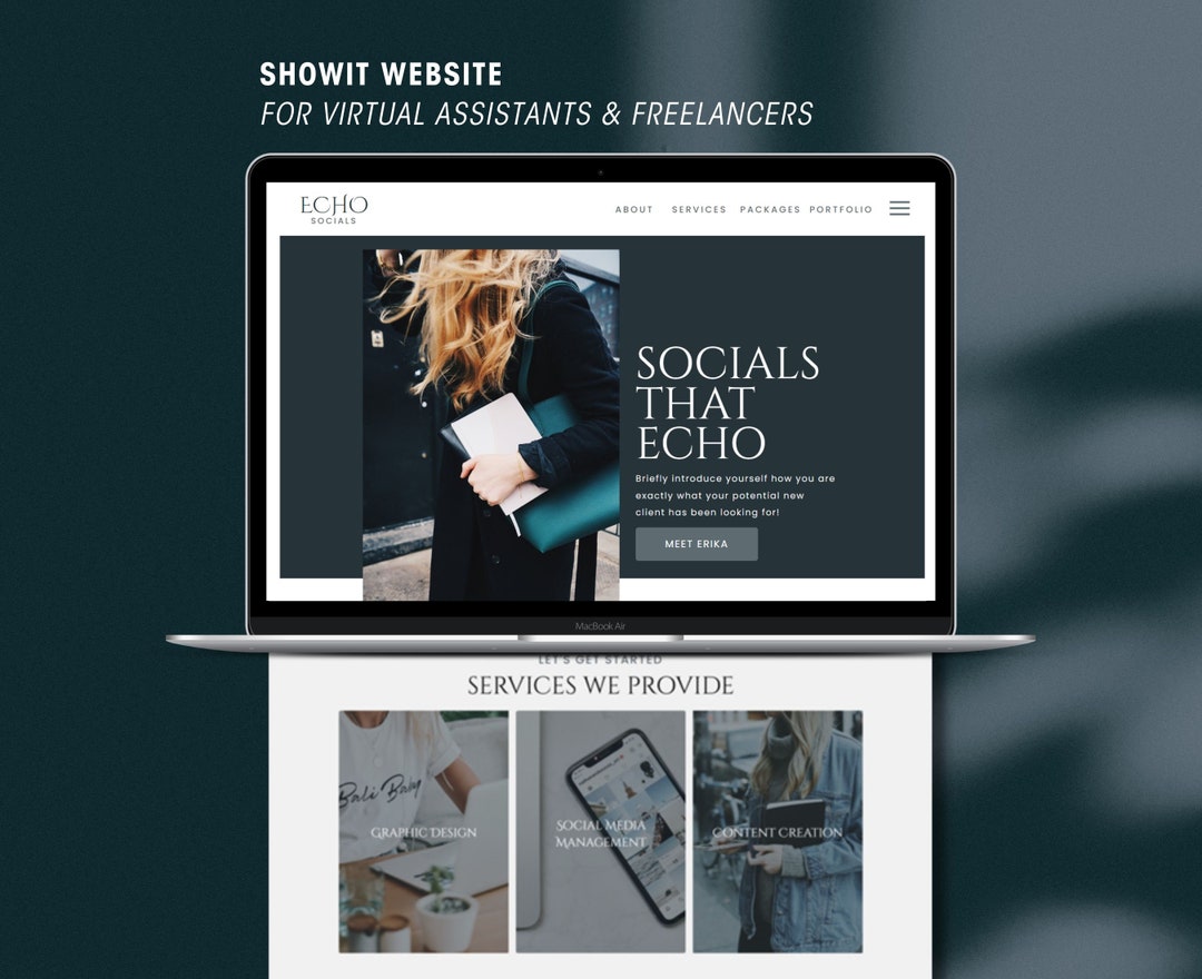 Showit Website Template for Social Media Manager Virtual - Etsy