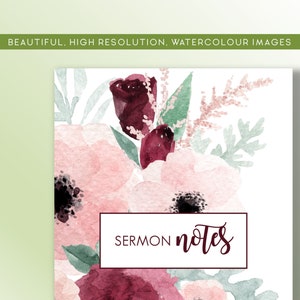 Printable Sermon Notebook | Instant Download Sermon Journal Notes ...