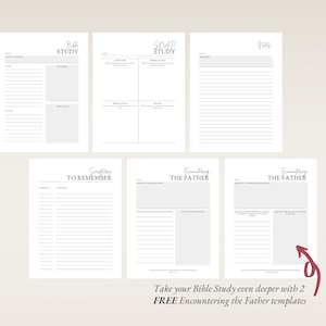 Daily Bible Study Planner Inserts, SOAP Printable Bible Study Notes ...