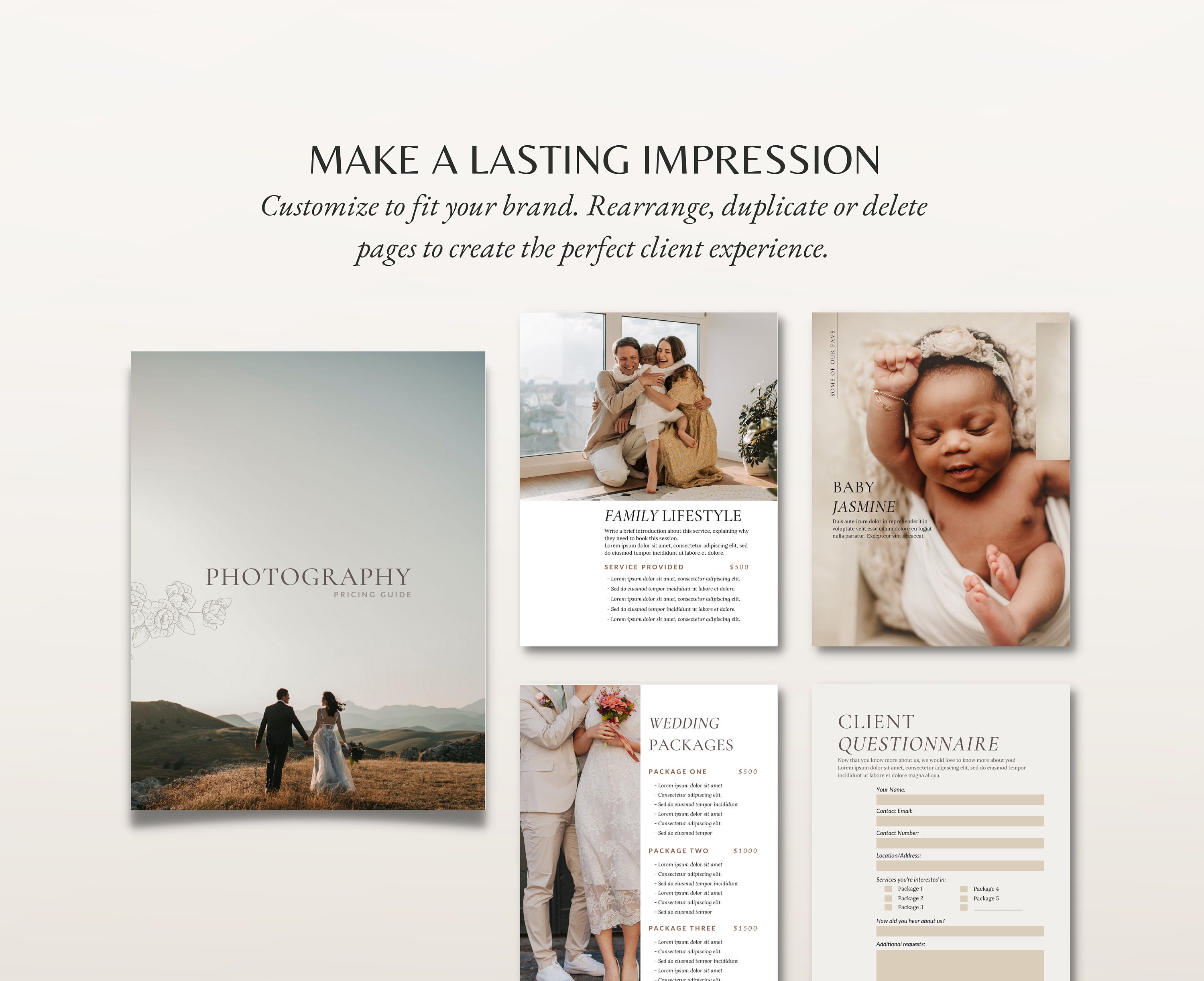 Photography Welcome Guide Canva Template, Photographer Client Magazine ...