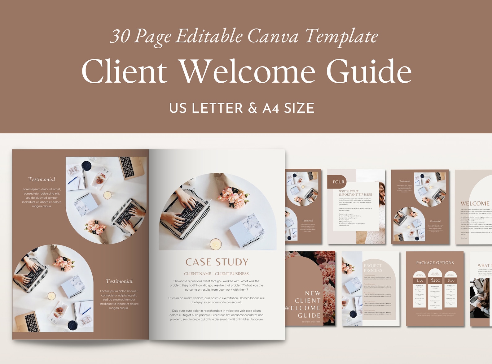 New Client Welcome Packet Template for Canva, Pricing and Services ...