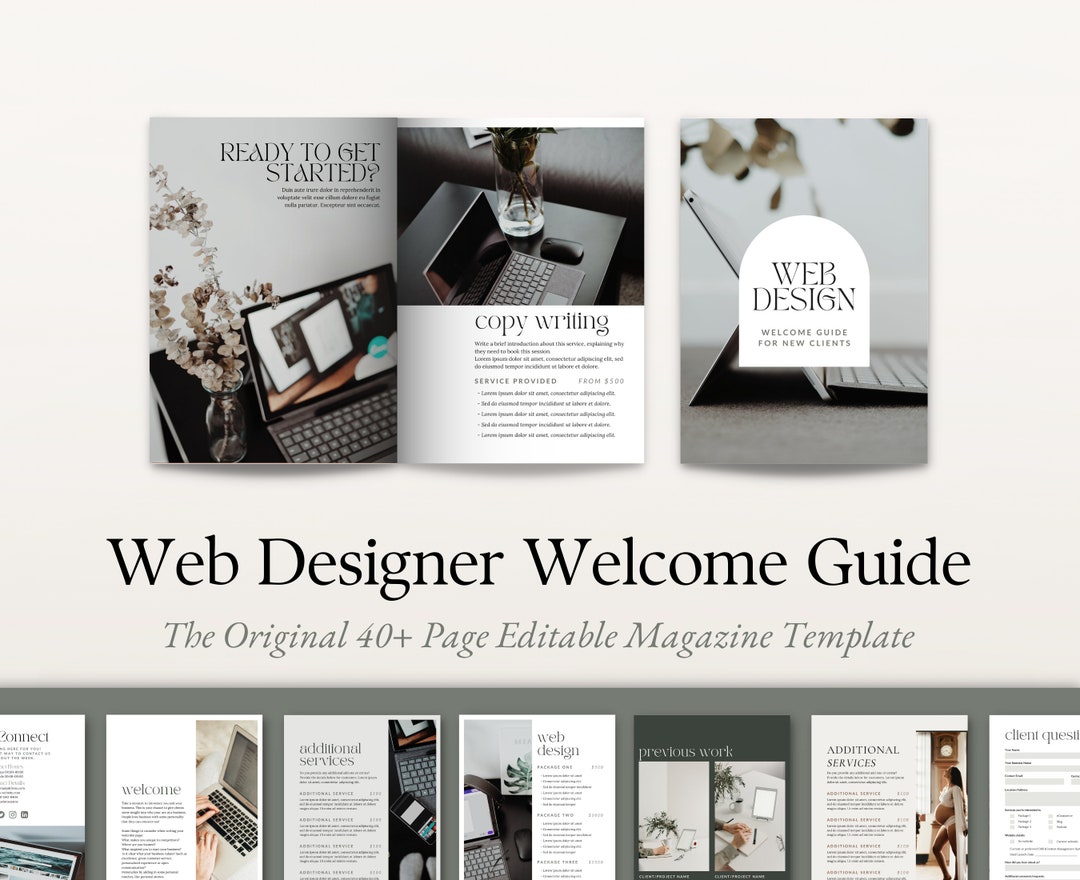 Web Designer Welcome Guide Canva Template, Website Developer Client ...
