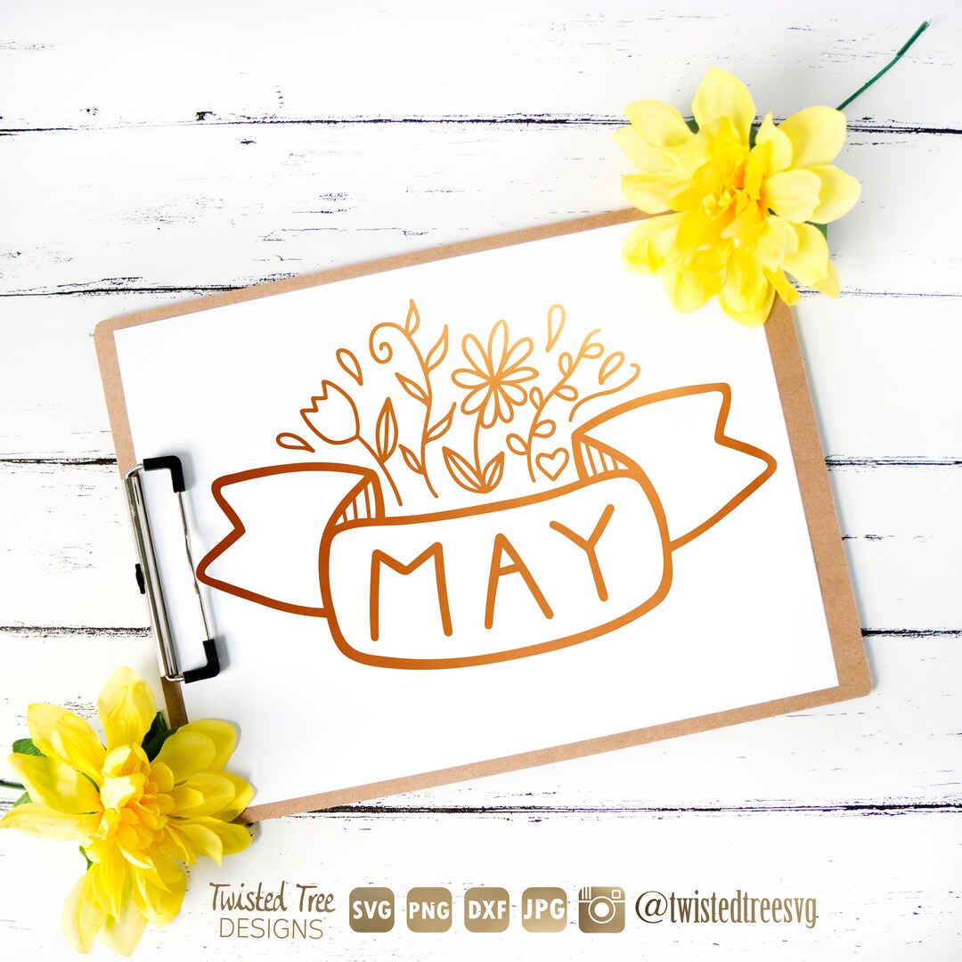 May Banner SVG Cut File Planner Stickers Calendar Months - Etsy