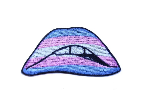 Transgender Pride Lips Patch | Etsy