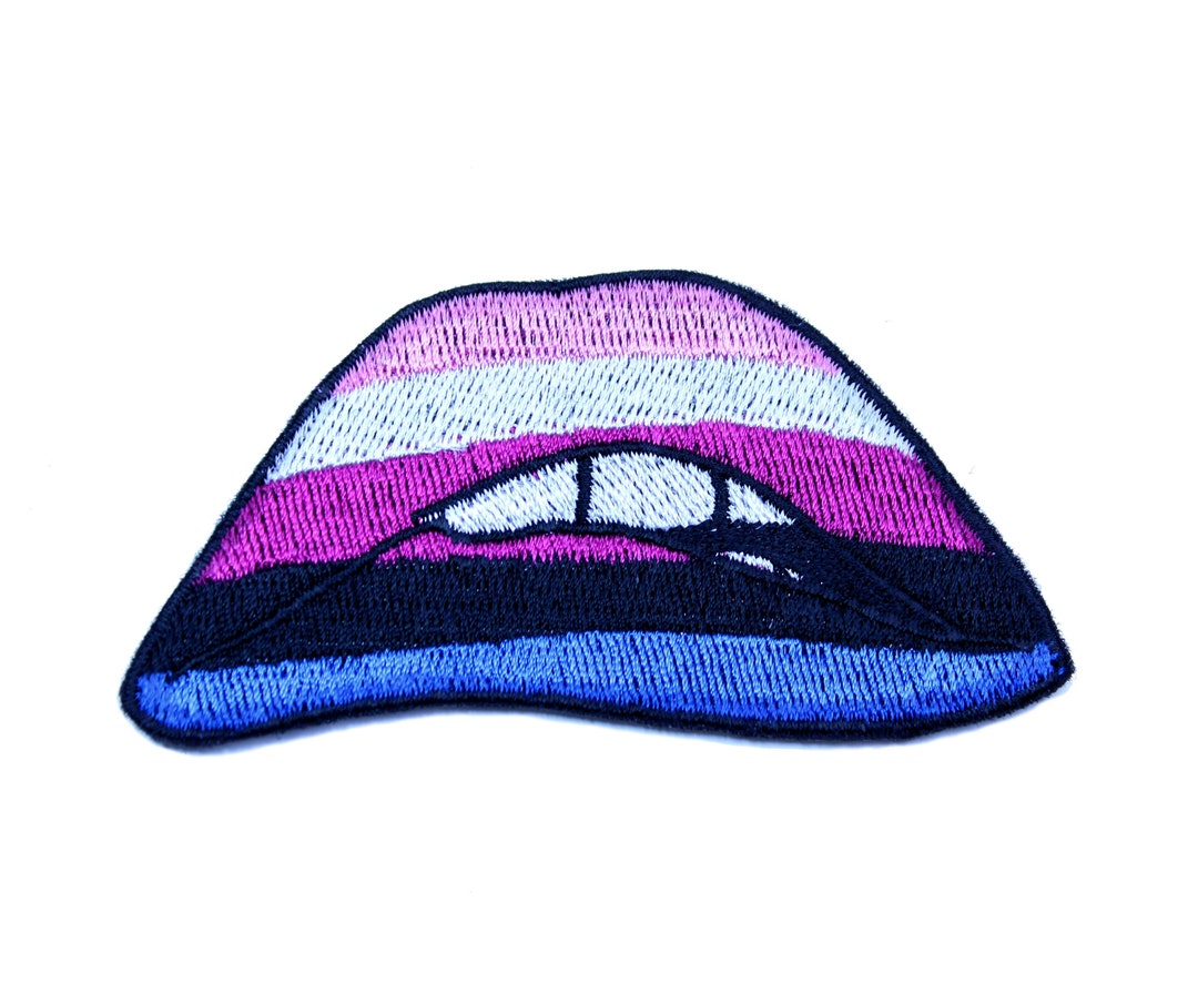 Genderfluid Pride Lips Patch - Etsy