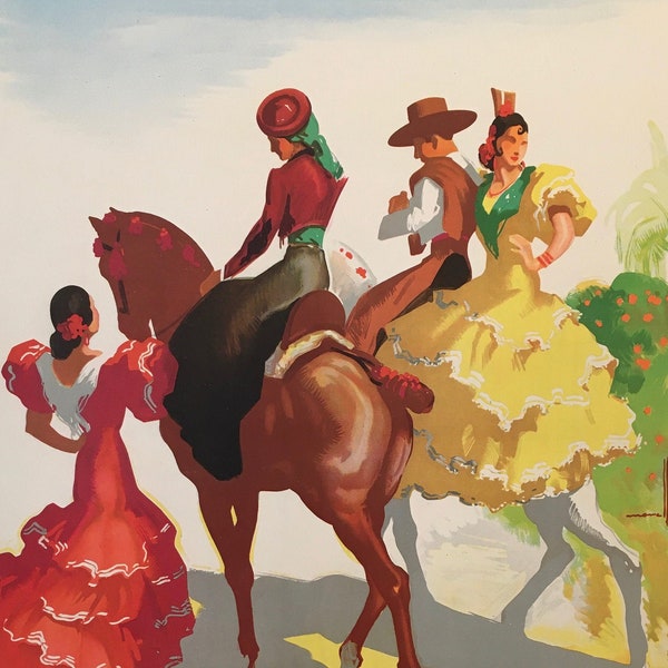 Vintage Flamenco Dancer Poster - Etsy