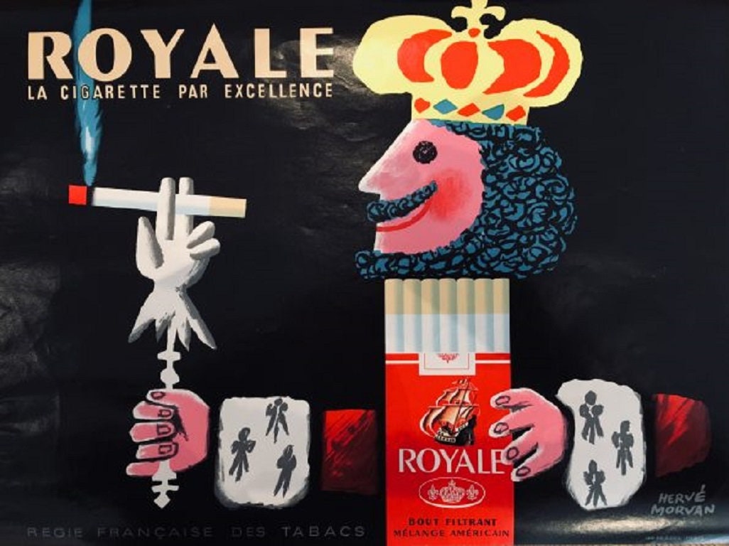 Royale “la Cigarette Par Excellence” Herve Morvan Original Vintage ...