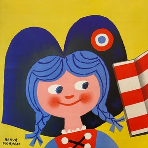 Original Vintage 1960's Poster, HERVE MORVAN - Etsy
