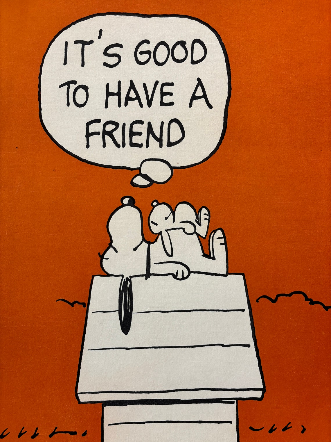 SNOOPY Original Vintage Poster, 'it's Good to Have A Friend', 1958 - Etsy
