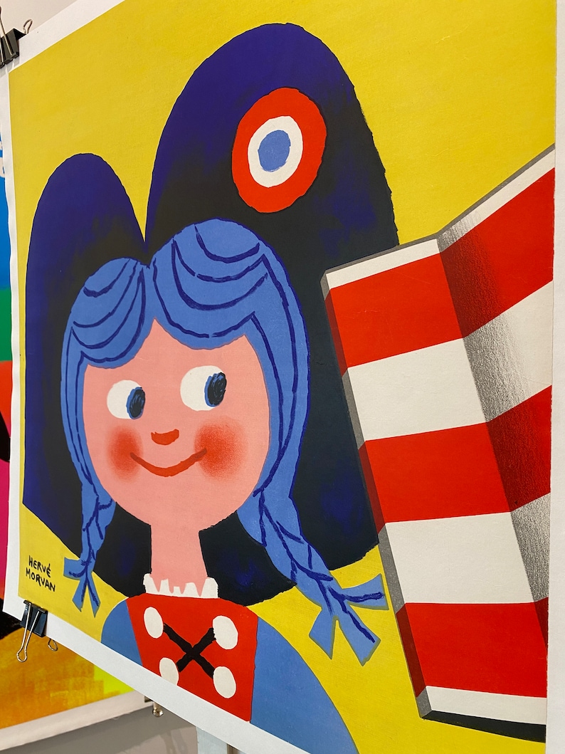 Original Vintage 1960's Poster, HERVE MORVAN - Etsy