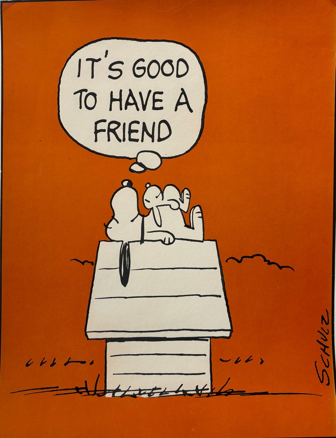 SNOOPY Original Vintage Poster, 'it's Good to Have A Friend', 1958 - Etsy