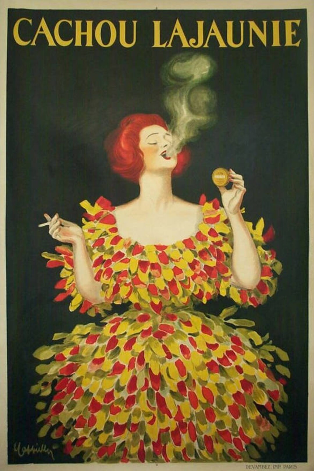 Original Vintage French Poster - Cachou Lajaunie by Cappiello 1930 - Etsy