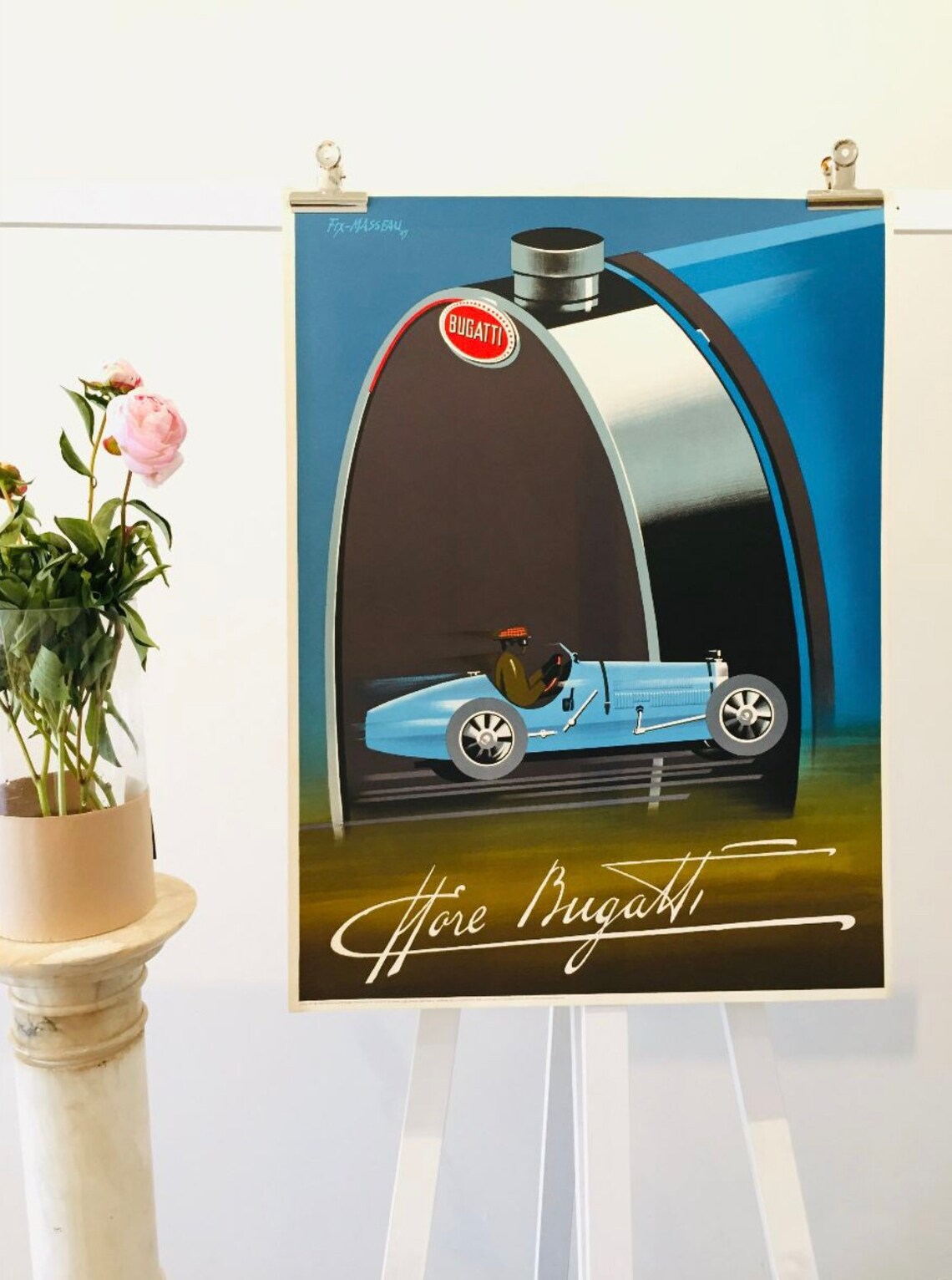 Original Vintage French Automobile Poster Bugatti Medium Format 1989 - Etsy