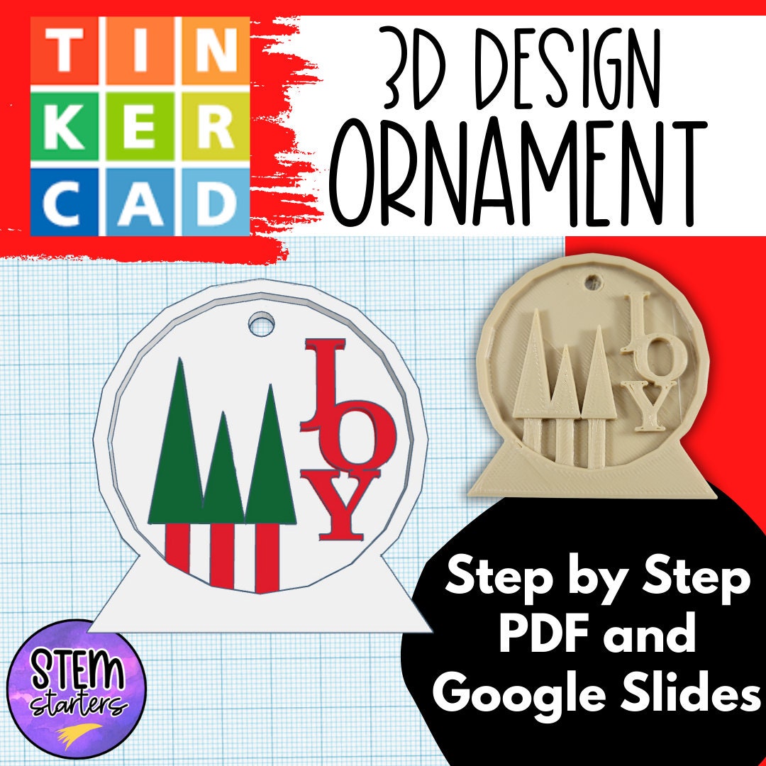 Learn to Create 3D Print Files With Tinkercad: Christmas Ornament Joy ...