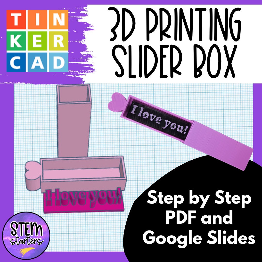 Learn to Create 3D Print Files With Tinkercad: Secret Message Slider ...