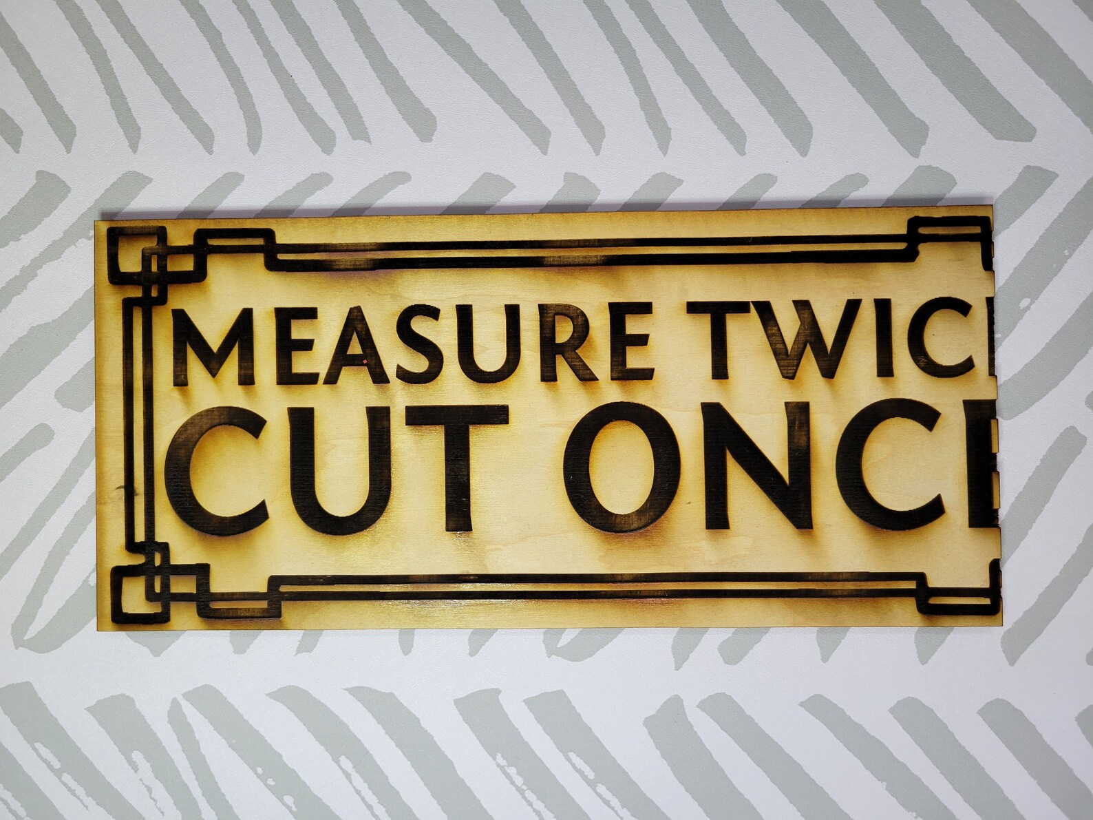 Measure Twice, Cut Once SVG File for Glowforge or Laser Cutter - Etsy