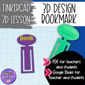 Learn to Create 3D Print Files With Tinkercad: Mini Bundle 2 Nameplate Keychain | Bookmark ...