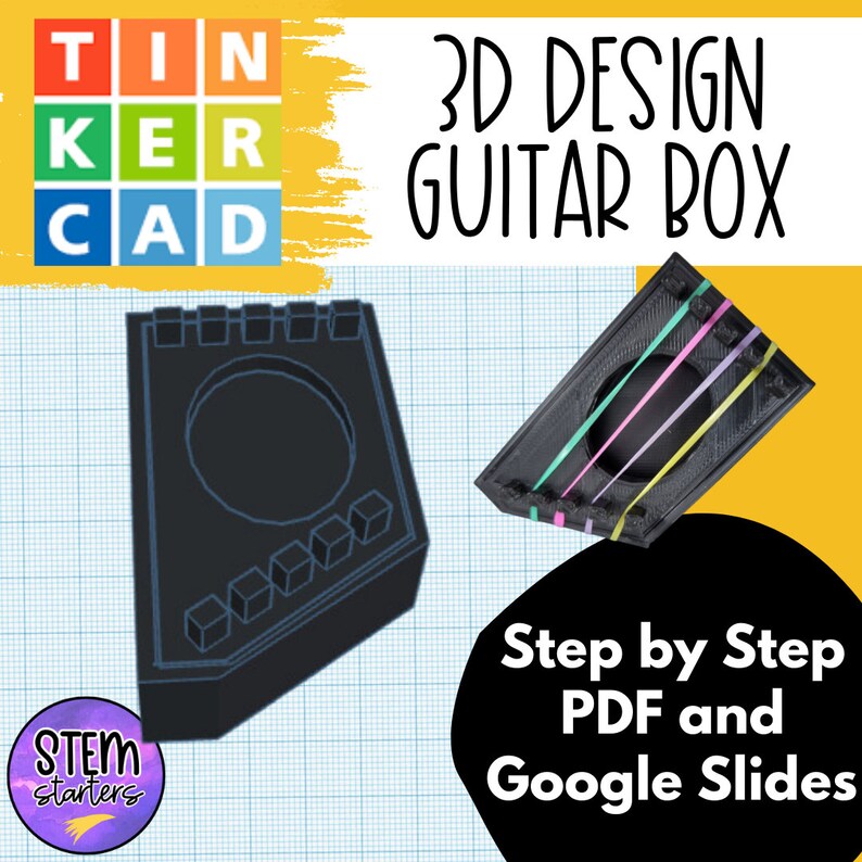 Learn to Create 3D Print Files With Tinkercad: Mini Bundle 5 - Guitar ...