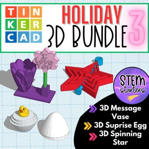 Learn to Create 3D Print Files With Tinkercad: Mini Bundle 3 Easter Egg ...