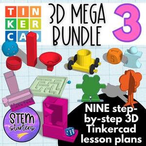 Learn to Create 3D Print Files With Tinkercad: Year Long Bundle With 36 ...