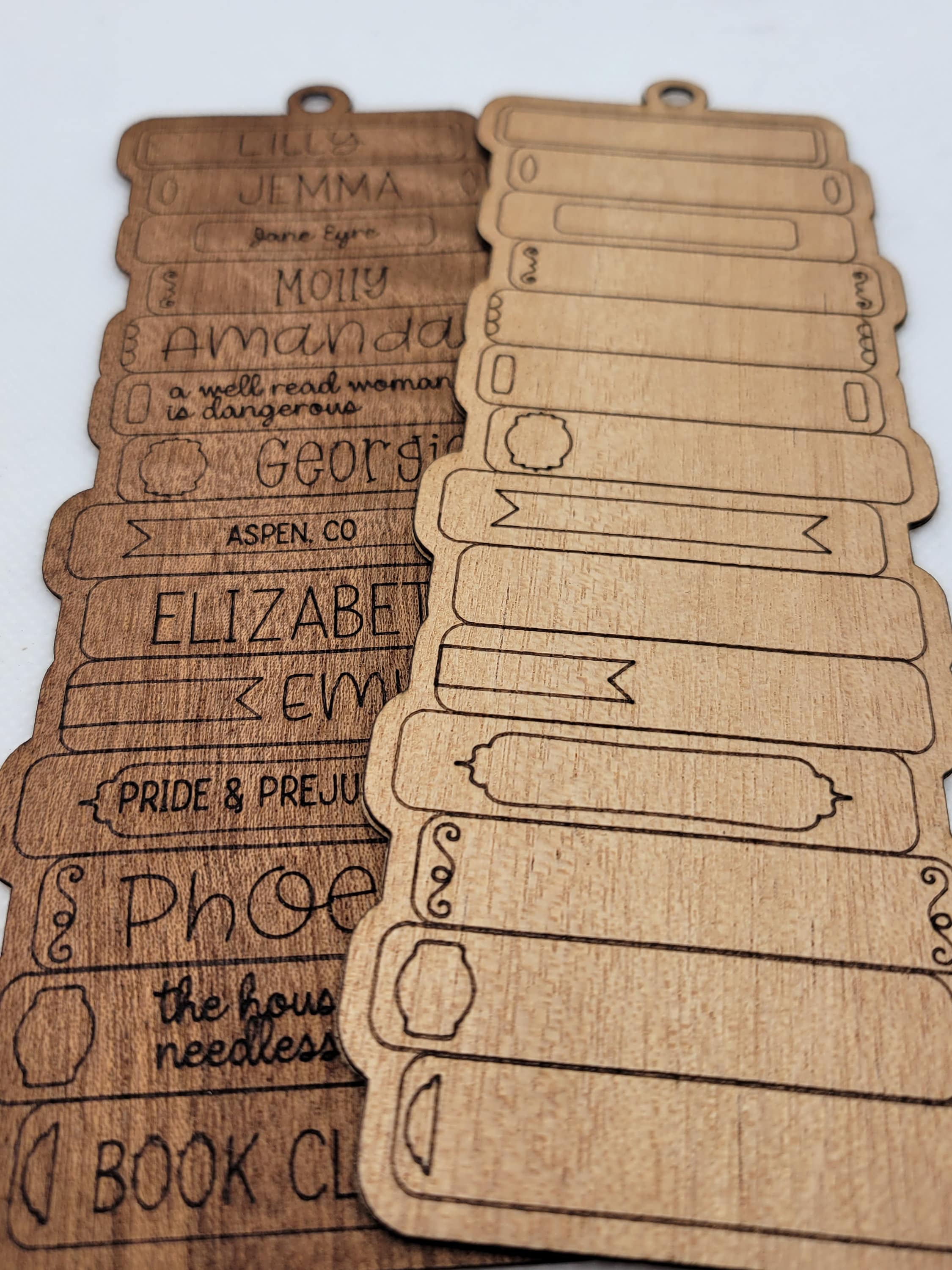 Stack of Books Bookmark SVG Laser File for Glowforge - Etsy