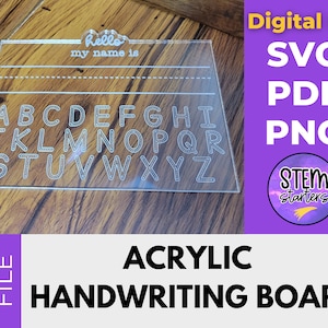 Acrylic Handwriting Board SVG File for Glowforge or Laser Cutter - Etsy