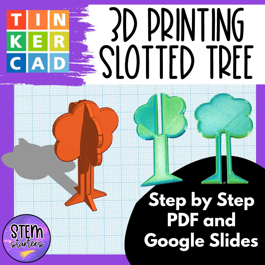 Learn to Create 3D Print Files With Tinkercad: Slotted Tree - Etsy