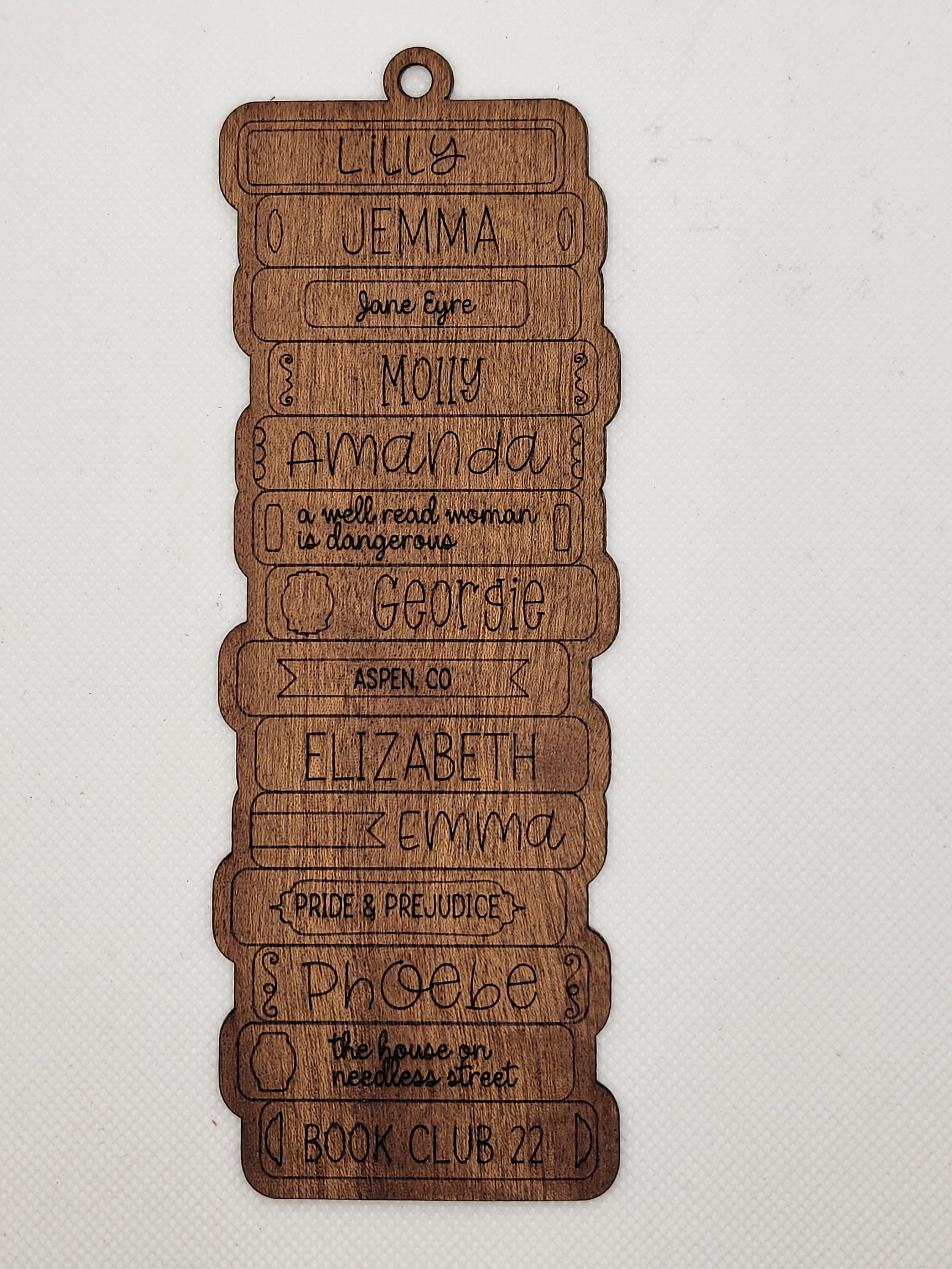 Stack of Books Bookmark SVG Laser File for Glowforge - Etsy