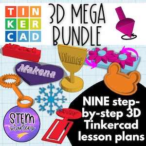 Learn to Create 3D Print Files With Tinkercad: Year Long Bundle With 36 ...