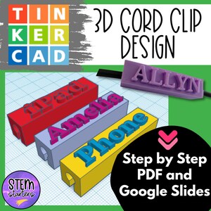 Learn to Create 3D Print Files With Tinkercad: Mini Bundle 2 Nameplate Keychain | Bookmark ...